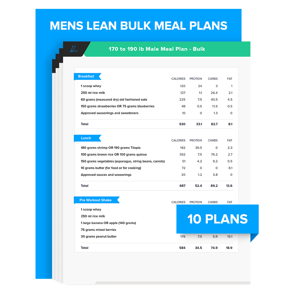 Men s Lean Bulking Meal Plans Legion Athletics Men s Lean Bulking Meal Plans Legion Athletics