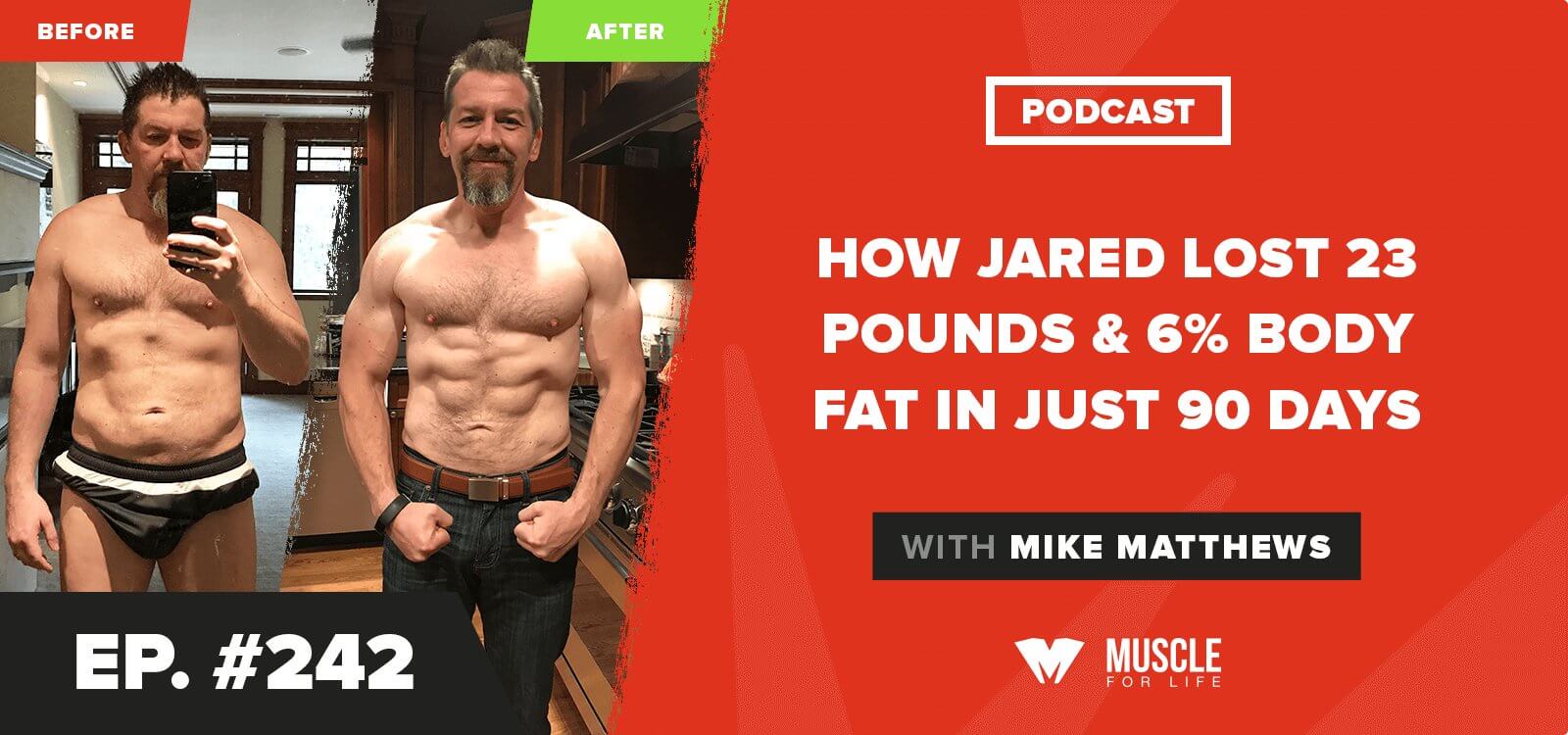 Ep. #242: How Jared Lost 23 Pounds & 6% Body Fat In Just 90 Days ...