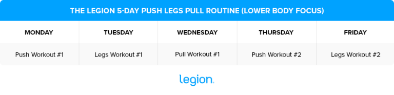 Free Push Pull Legs Workout Routines: 2-6 Day Programs | Legion