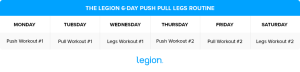 Free Push Pull Legs Workout Routines: 2-6 Day Programs | Legion